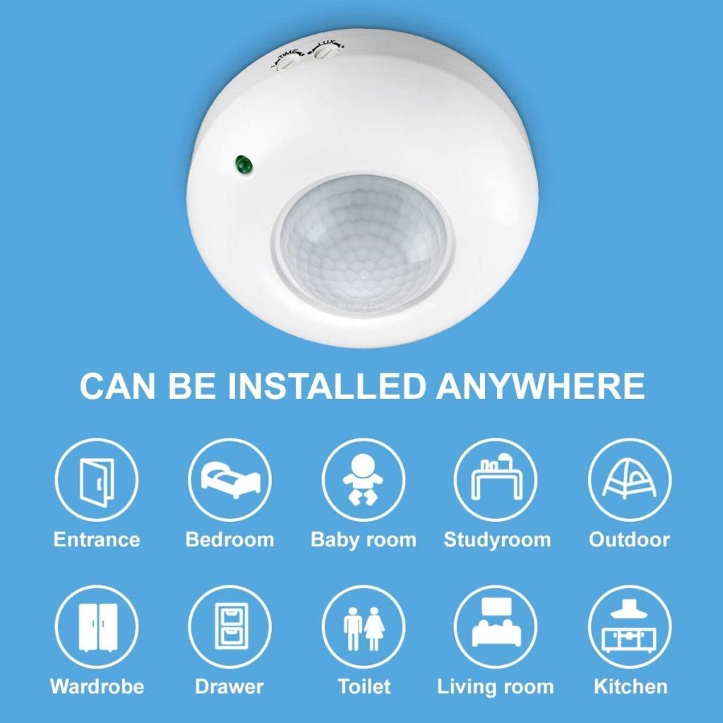 PIR Motion Sensor Ceiling Mounted WD31C | 360° Ceiling Sensor for Lights